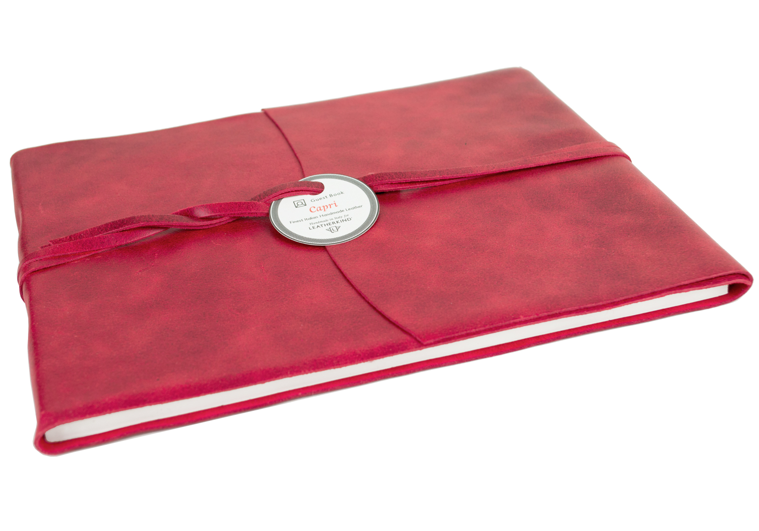 Personalised Capri Extra Large Leather Guest Book | Personalised ...