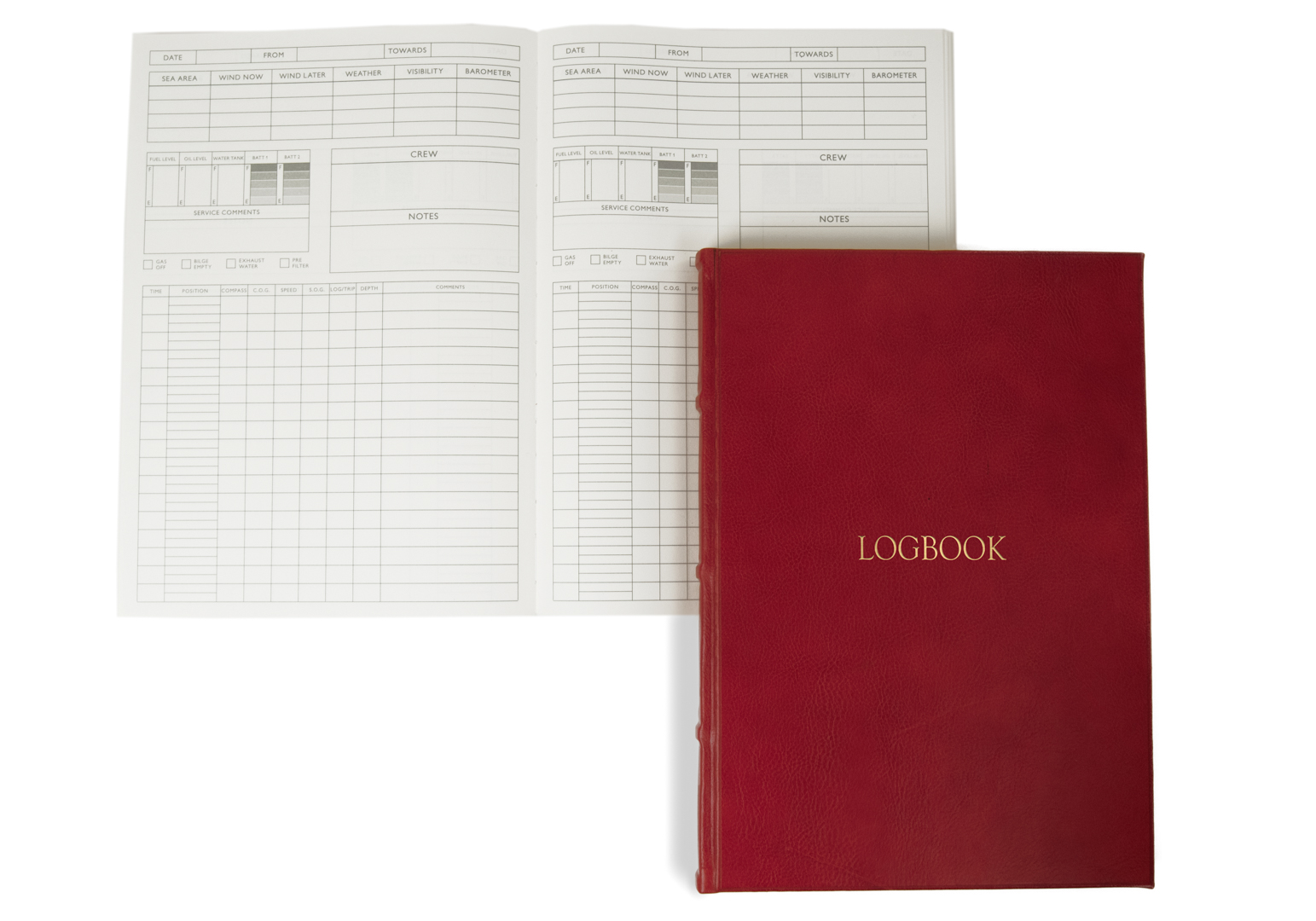 Personalised Chianti A4 Leather Yacht Logbook | Personalised Handmade ...