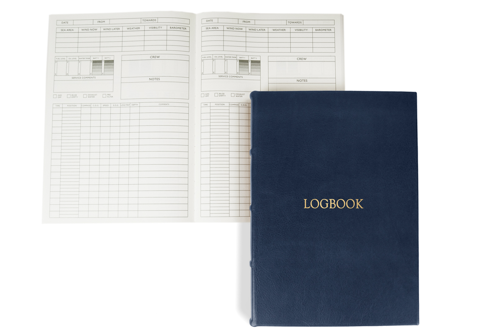 Personalised Chianti A4 Leather Yacht Logbook | Personalised Handmade ...