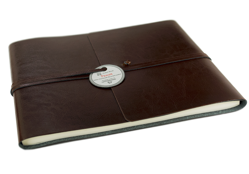 Tuscan Extra Large Guest Book | Personalised Handmade Leather Gifts ...