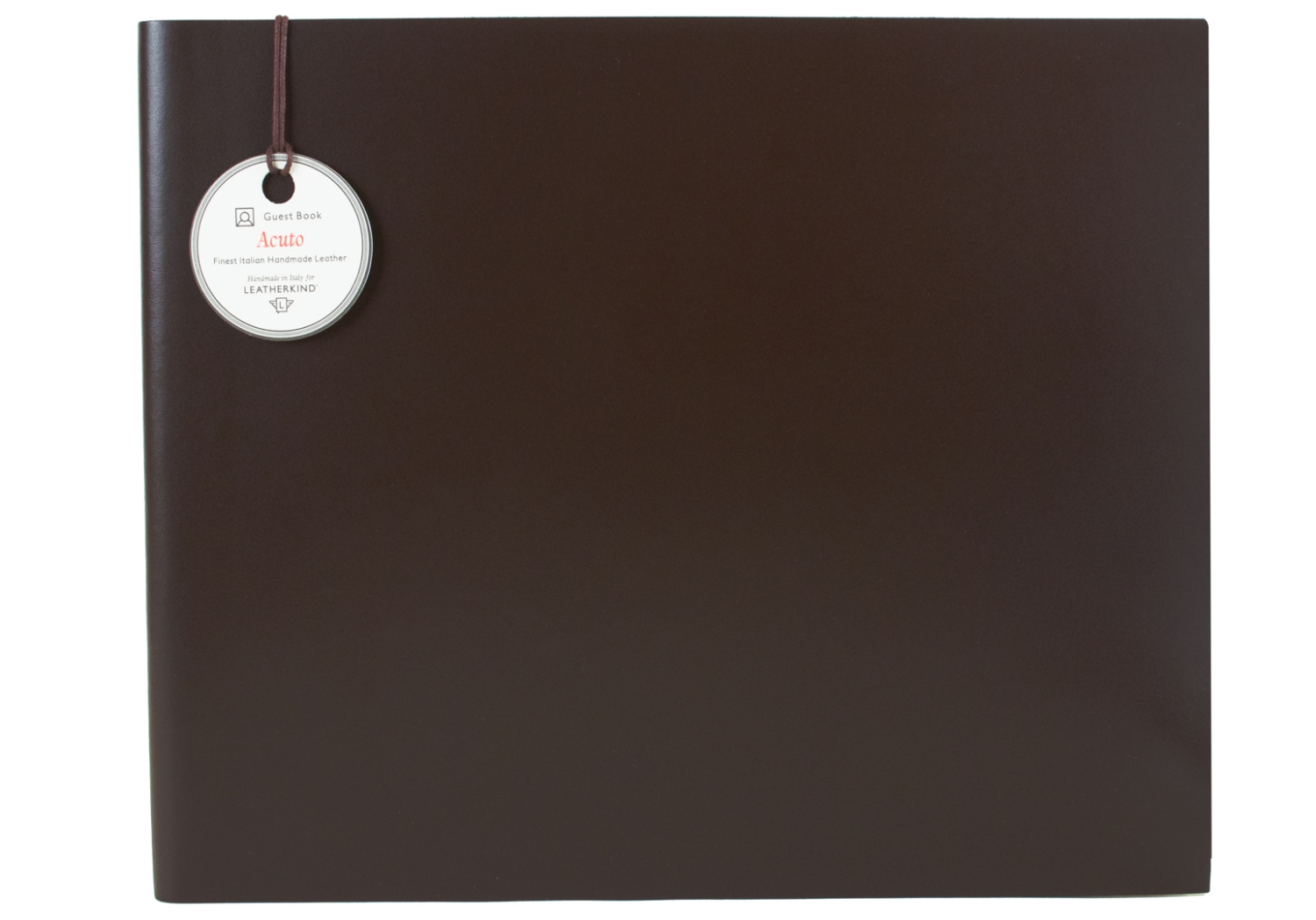 Personalised Acuto Extra Large Leather Guest Book | Personalised ...